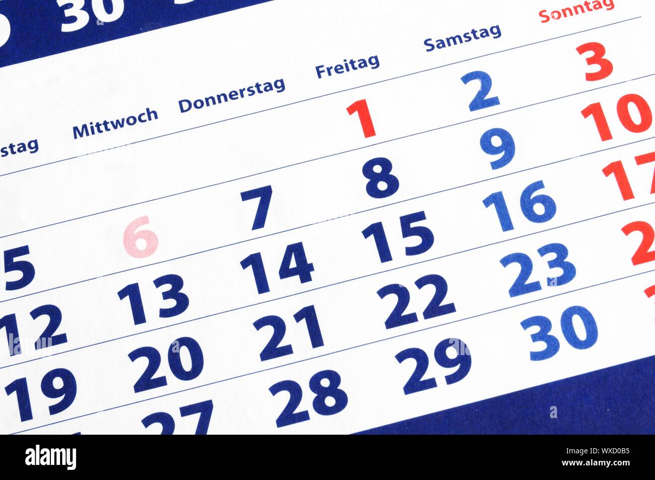 business time concept with calendar in blue Stock Photo - Alamy