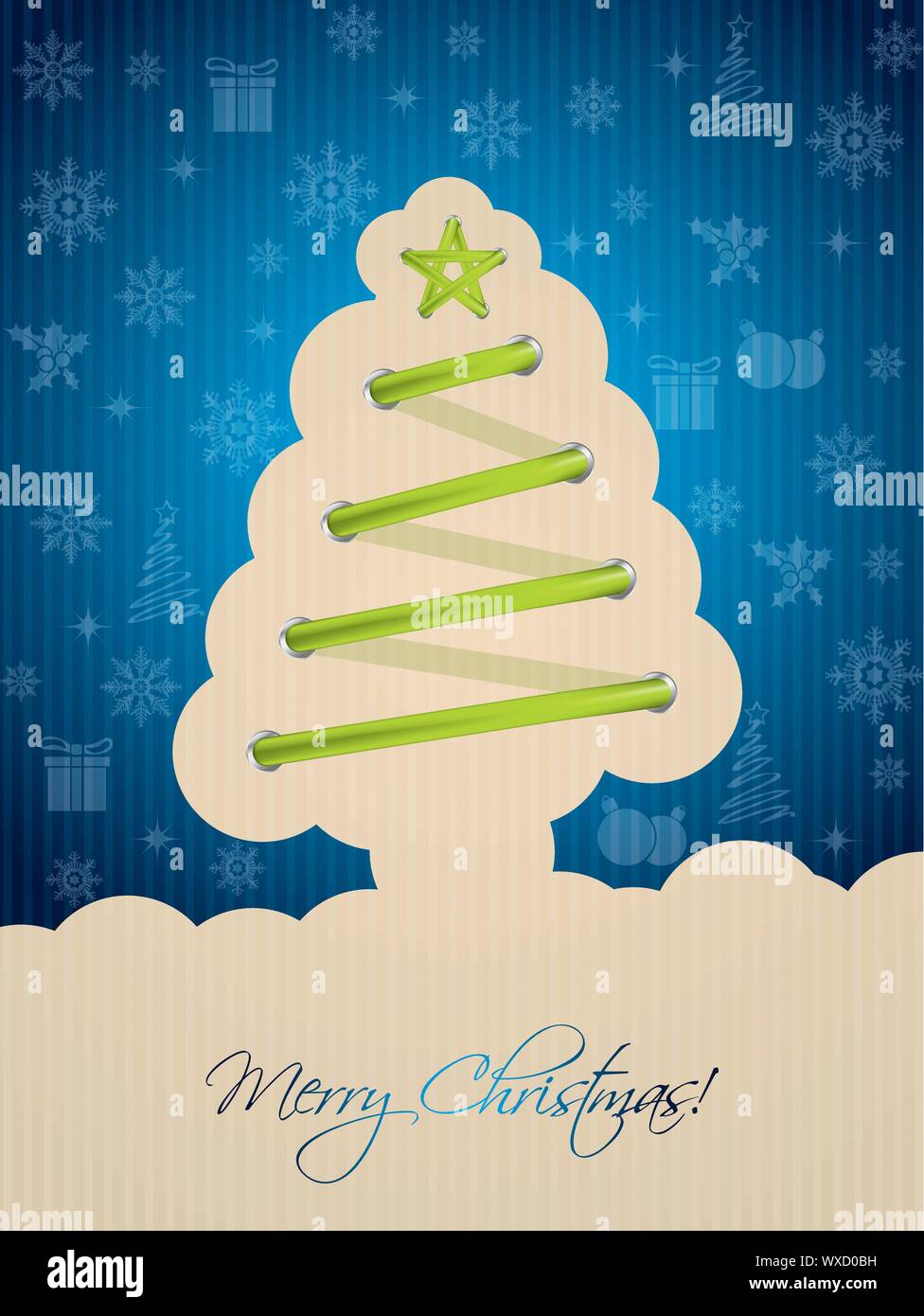 Rope christmas tree gift Stock Vector Images - Alamy