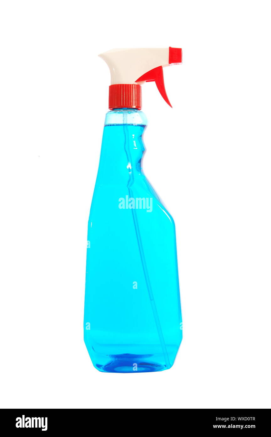 spray bottles for hygiene in a clean home Stock Photo - Alamy