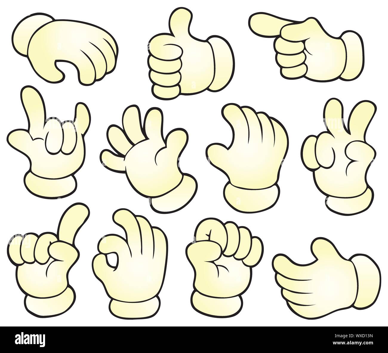 Cartoon hands theme collection 1 Stock Vector Image & Art - Alamy