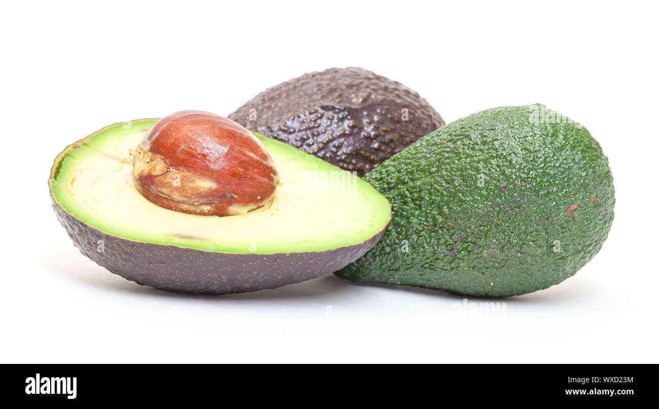 Haas Avocado on white background Stock Photo - Alamy