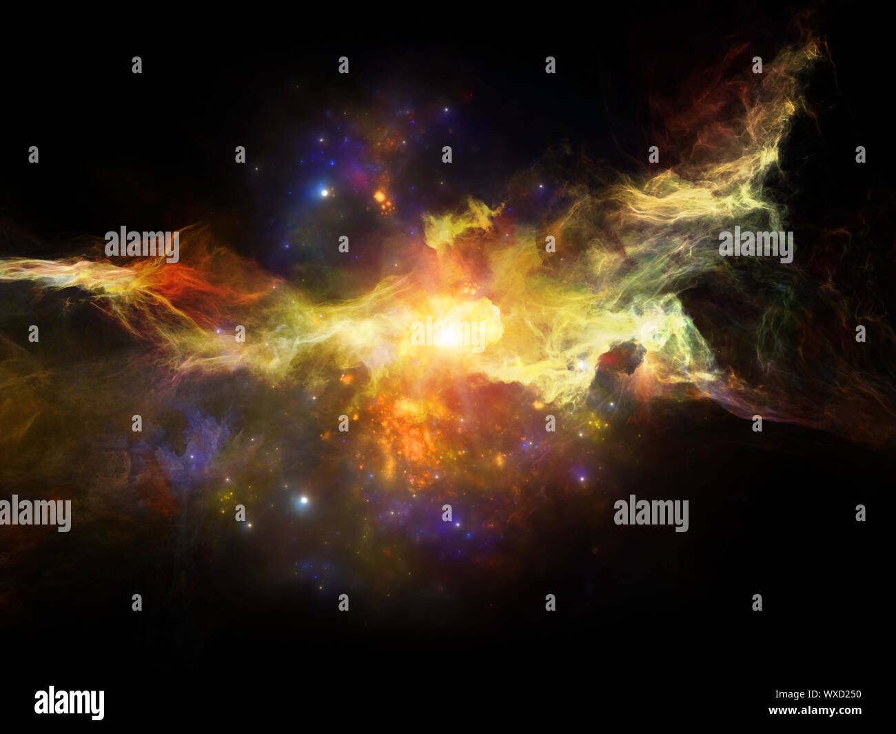 Algorithmic Cosmos series. Arrangement of fractal elements on the ...
