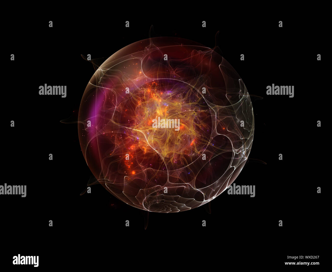 Fractal Sphere Series. Backdrop of spherical and circular fractal ...