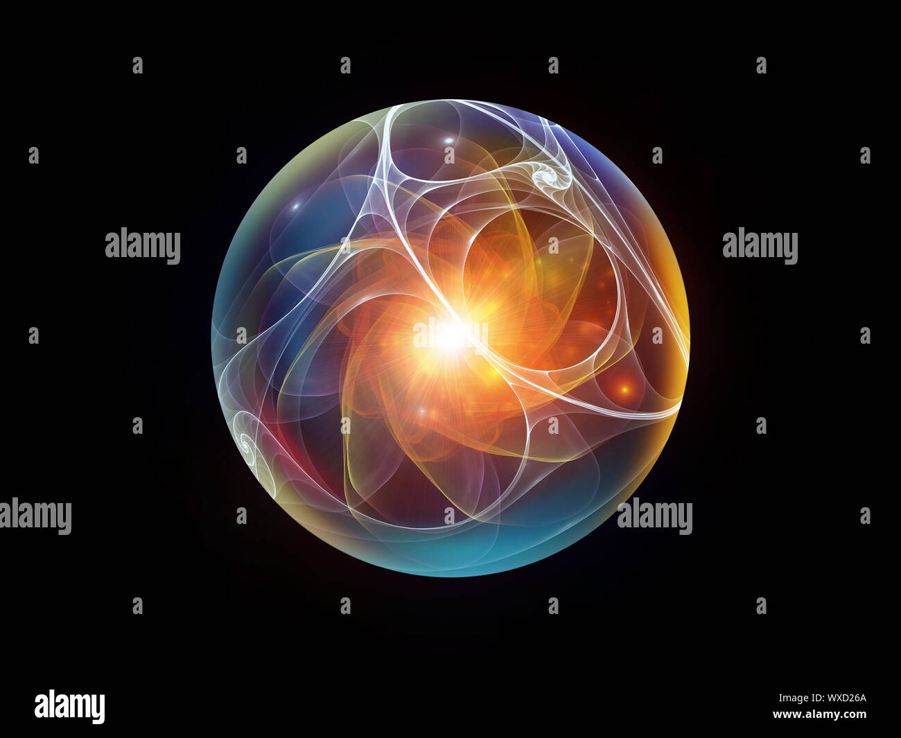Fractal Sphere Series. Background design of spherical and circular ...