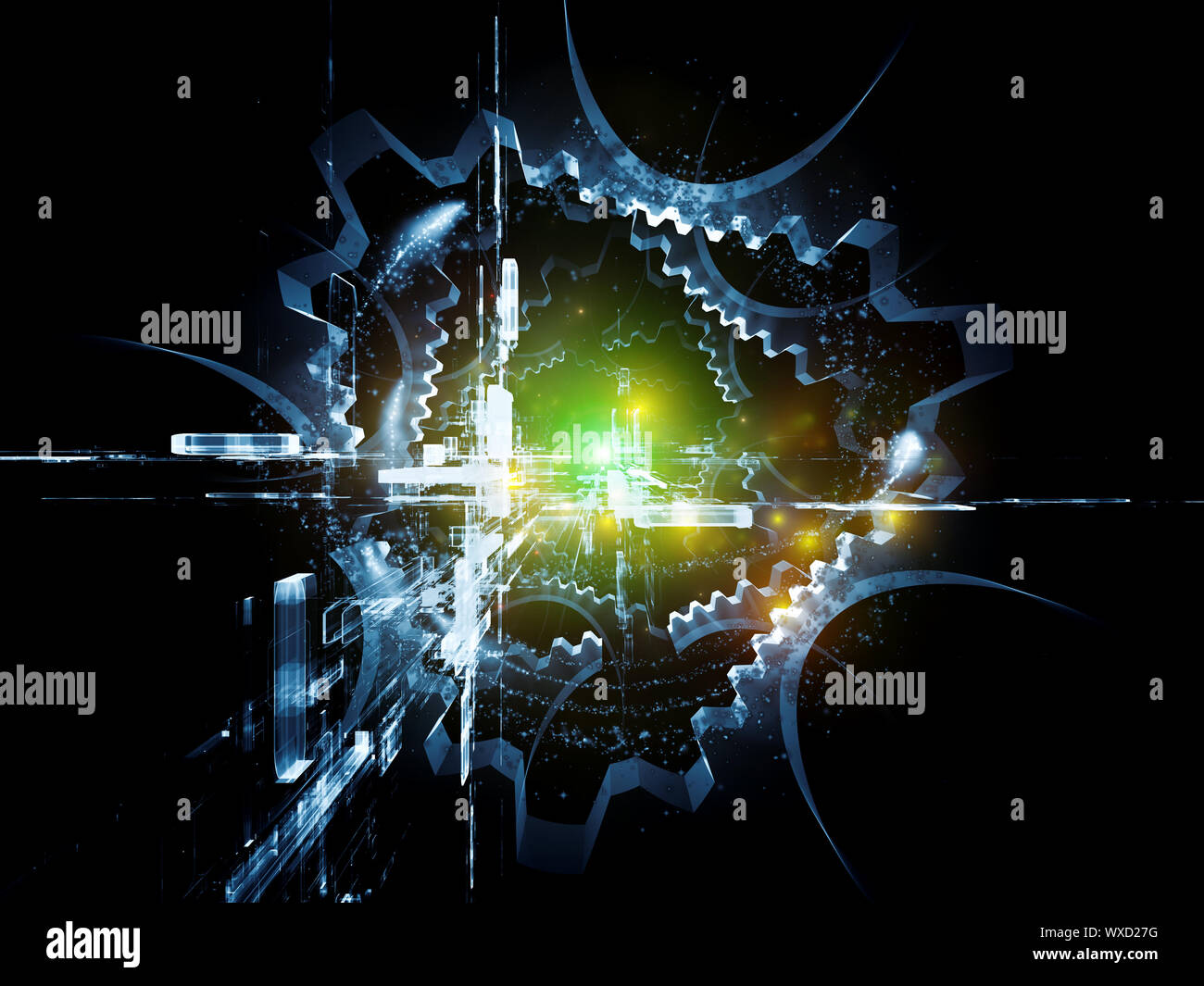 Composition of various technology related elements on the subject of ...