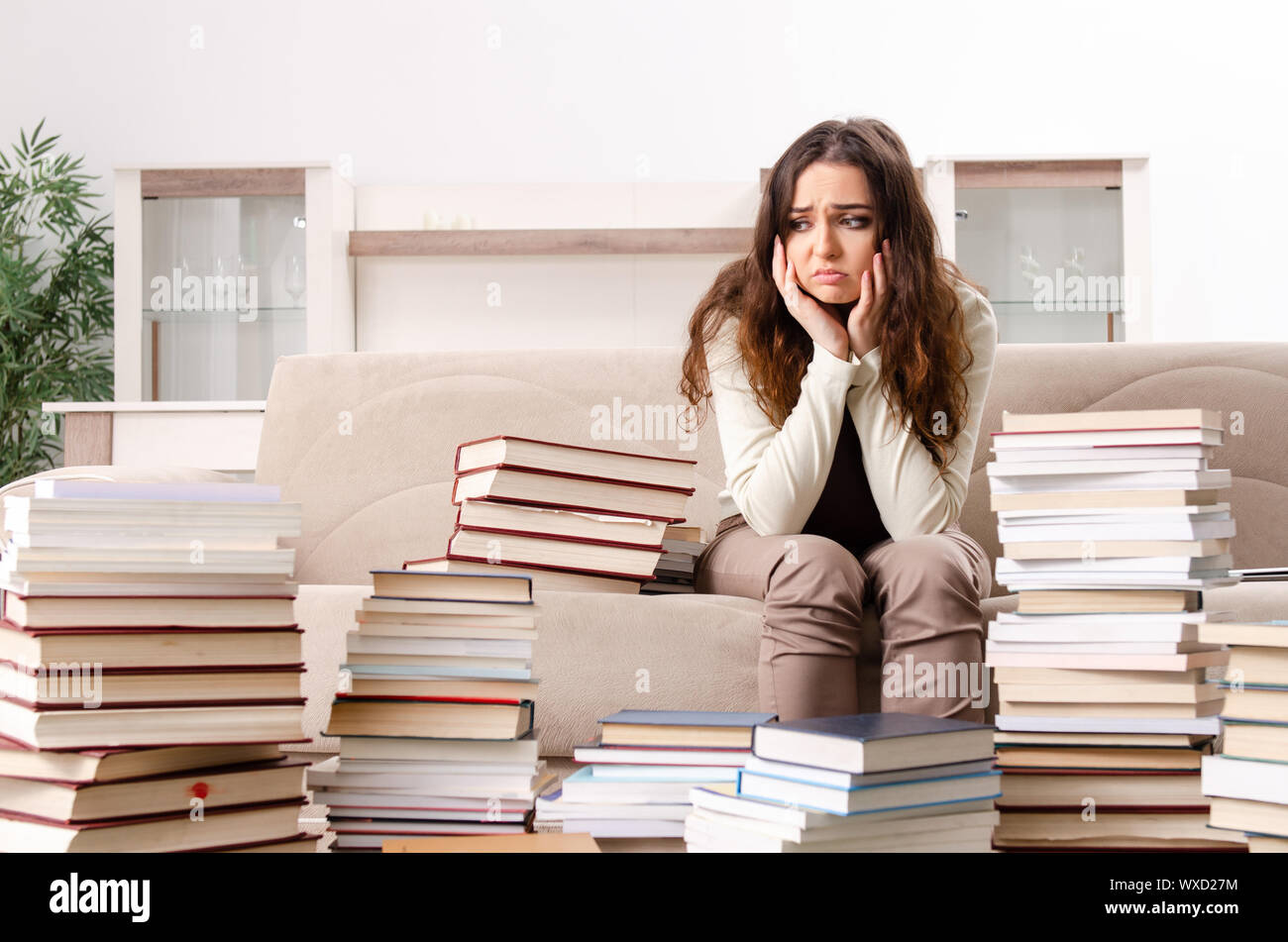 Student revising home hi-res stock photography and images - Alamy
