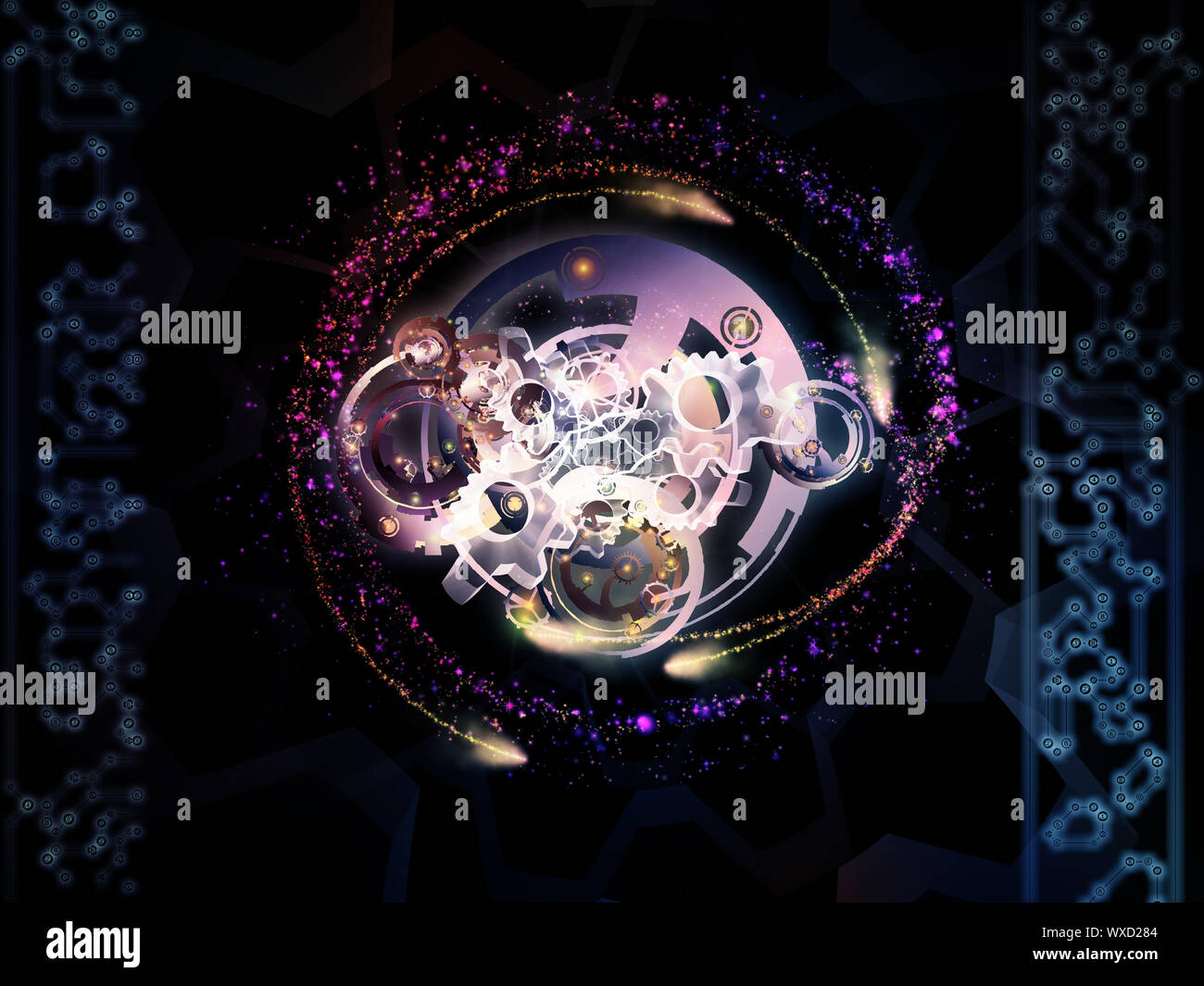 Composition of various technology related elements suitable as a ...