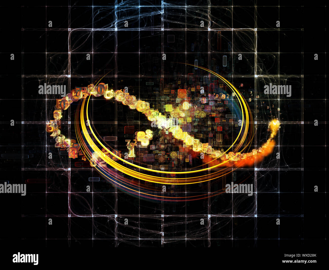 Backdrop composed of various technology related elements and suitable ...