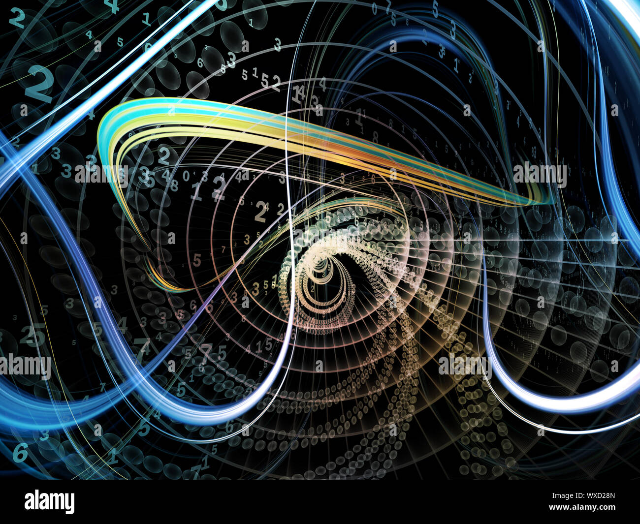 Design composed of various technology related elements as a metaphor on ...