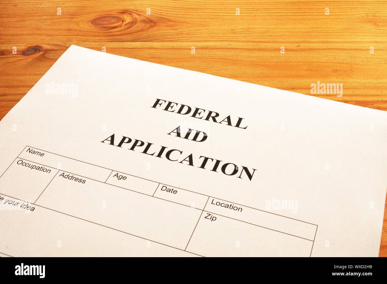 federal aid application for showing social security concept Stock Photo ...
