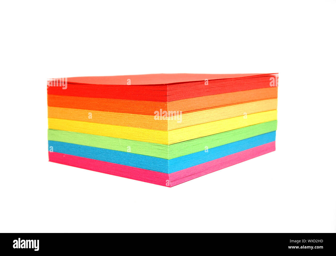 Memo notes cube with sheets in various colors Stock Photo - Alamy