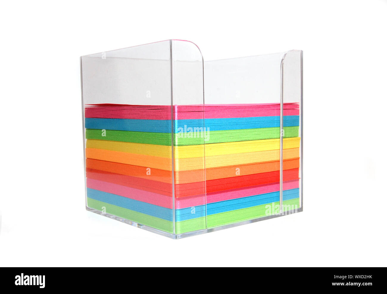 Memo notes cube with sheets in various colors Stock Photo - Alamy