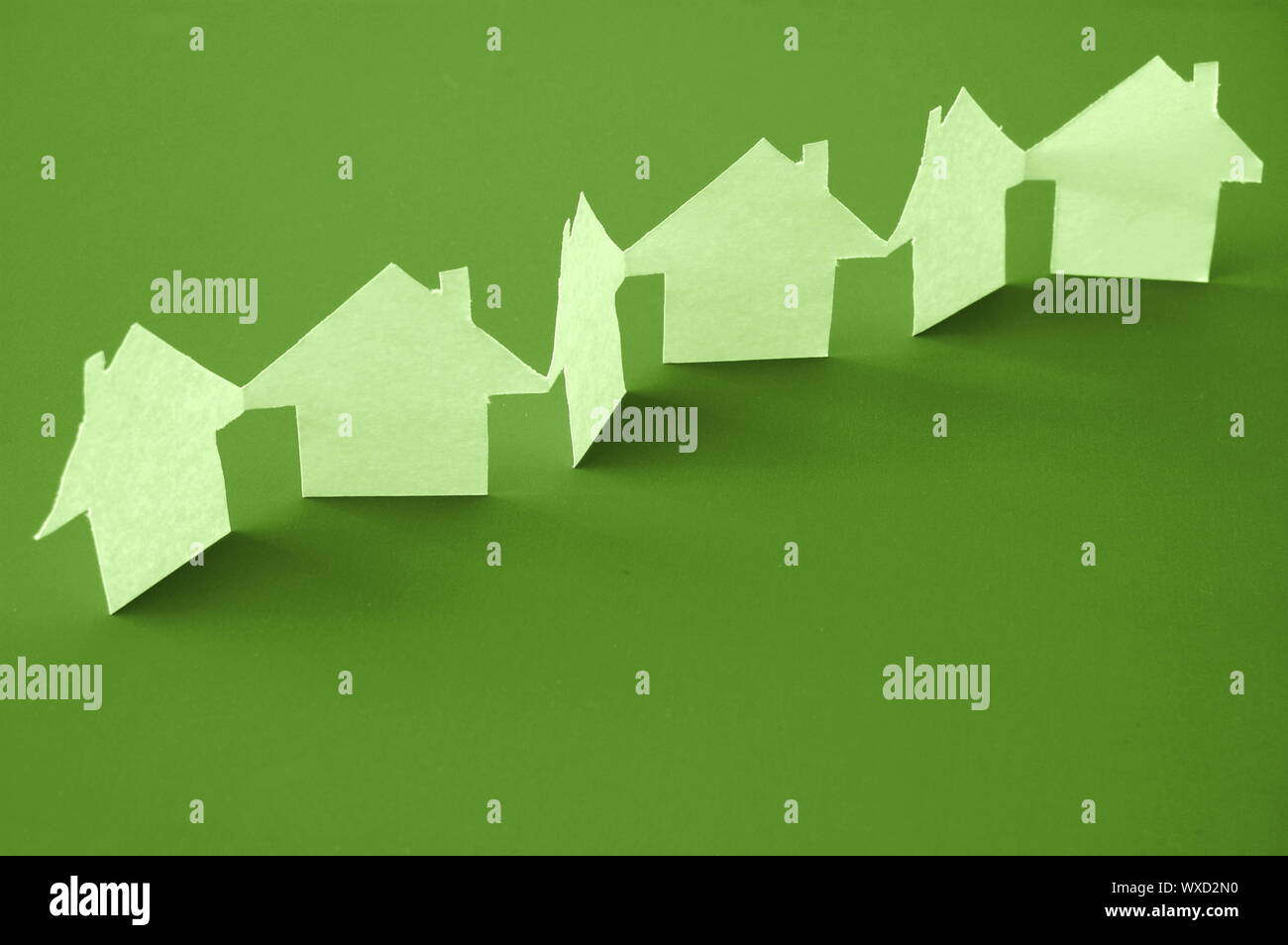 paper houses or homes showing a concept for real estate Stock Photo - Alamy