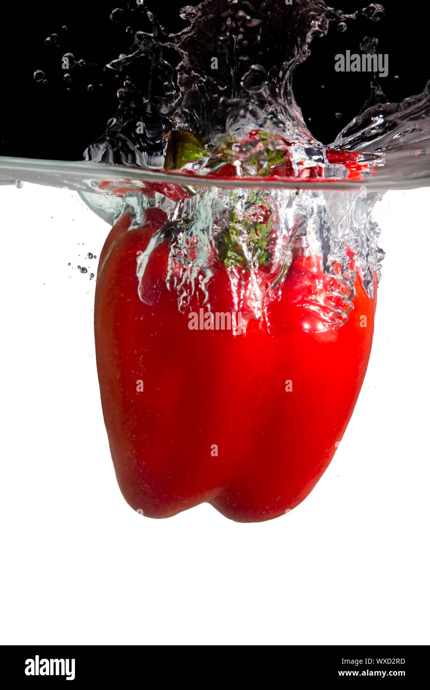 red paprika in water Stock Photo - Alamy