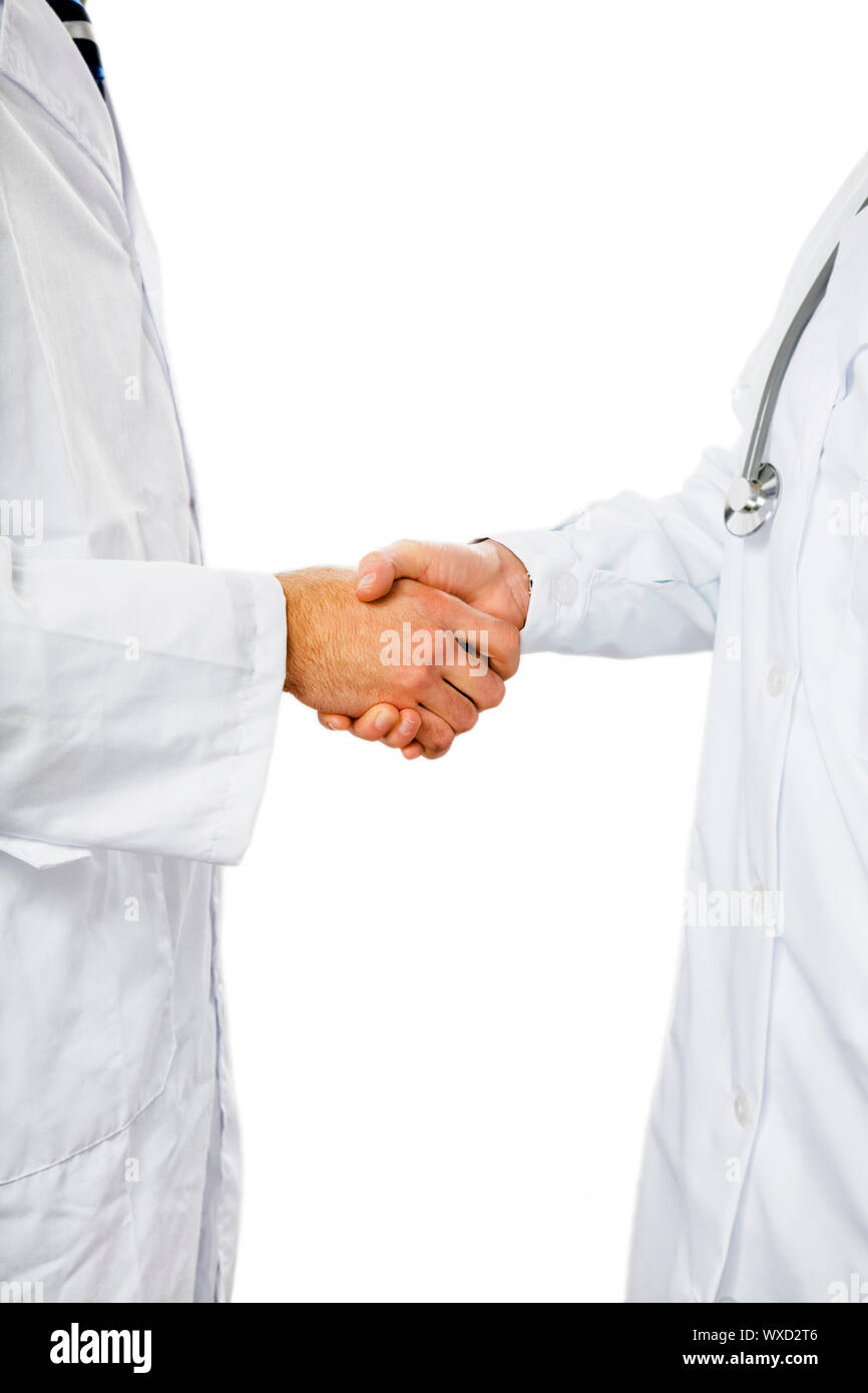healthcare and medicine: doctors shaking hands Stock Photo - Alamy