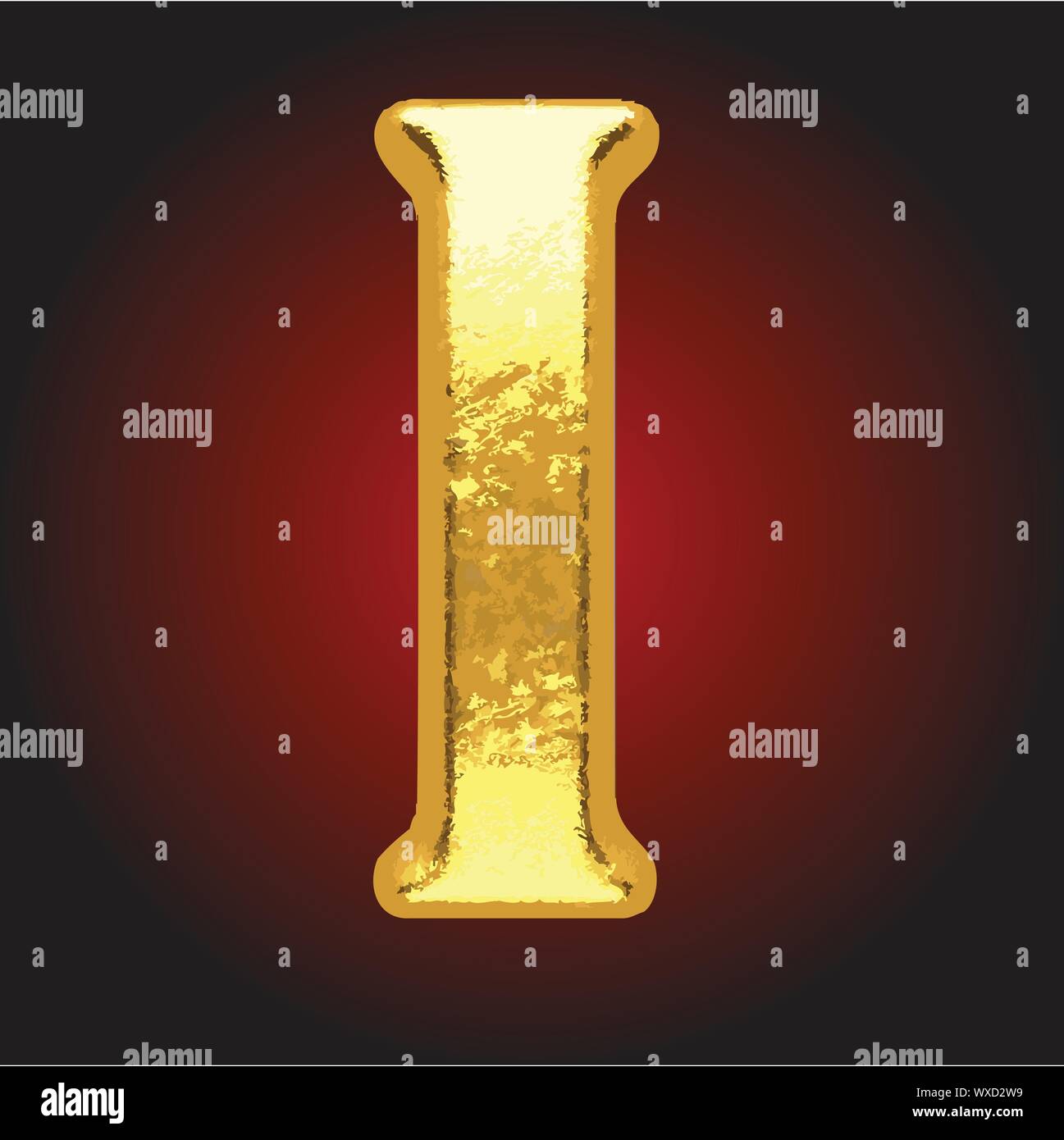 Letter i gold hi-res stock photography and images - Alamy