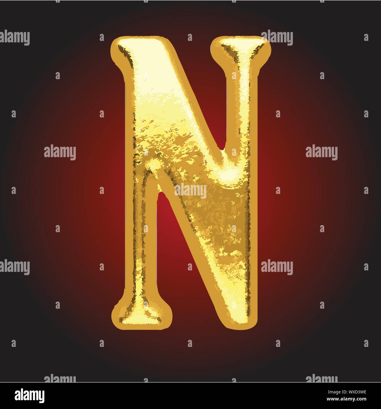 Vector golden letter on red Stock Vector Image & Art - Alamy