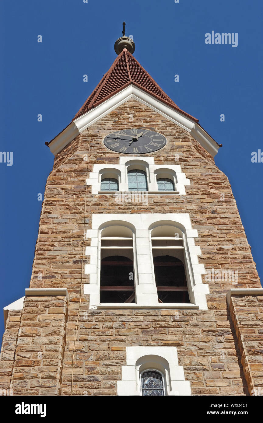 Tower of the Christuskirche, a German Lutherian church in Windhoek ...