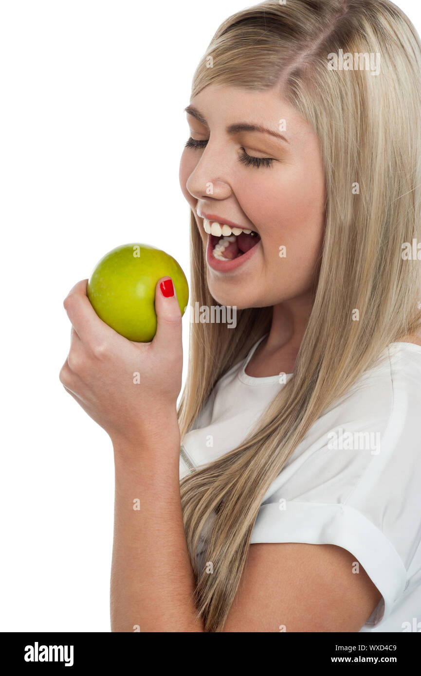 Eat healthy, stay fit. An apple a day keeps the doctor away Stock Photo ...