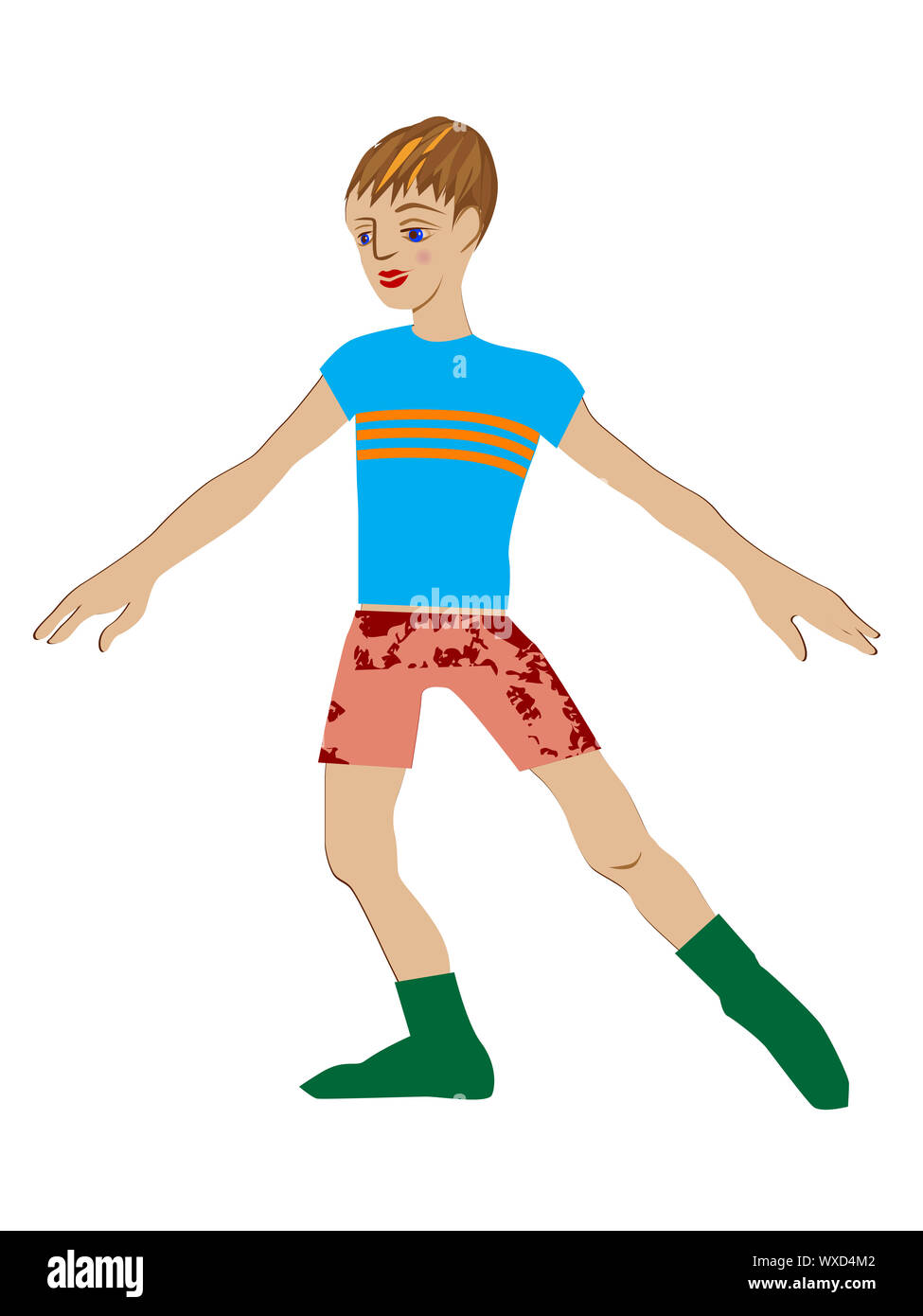 Boy dancing cartoon illustration hi-res stock photography and images ...