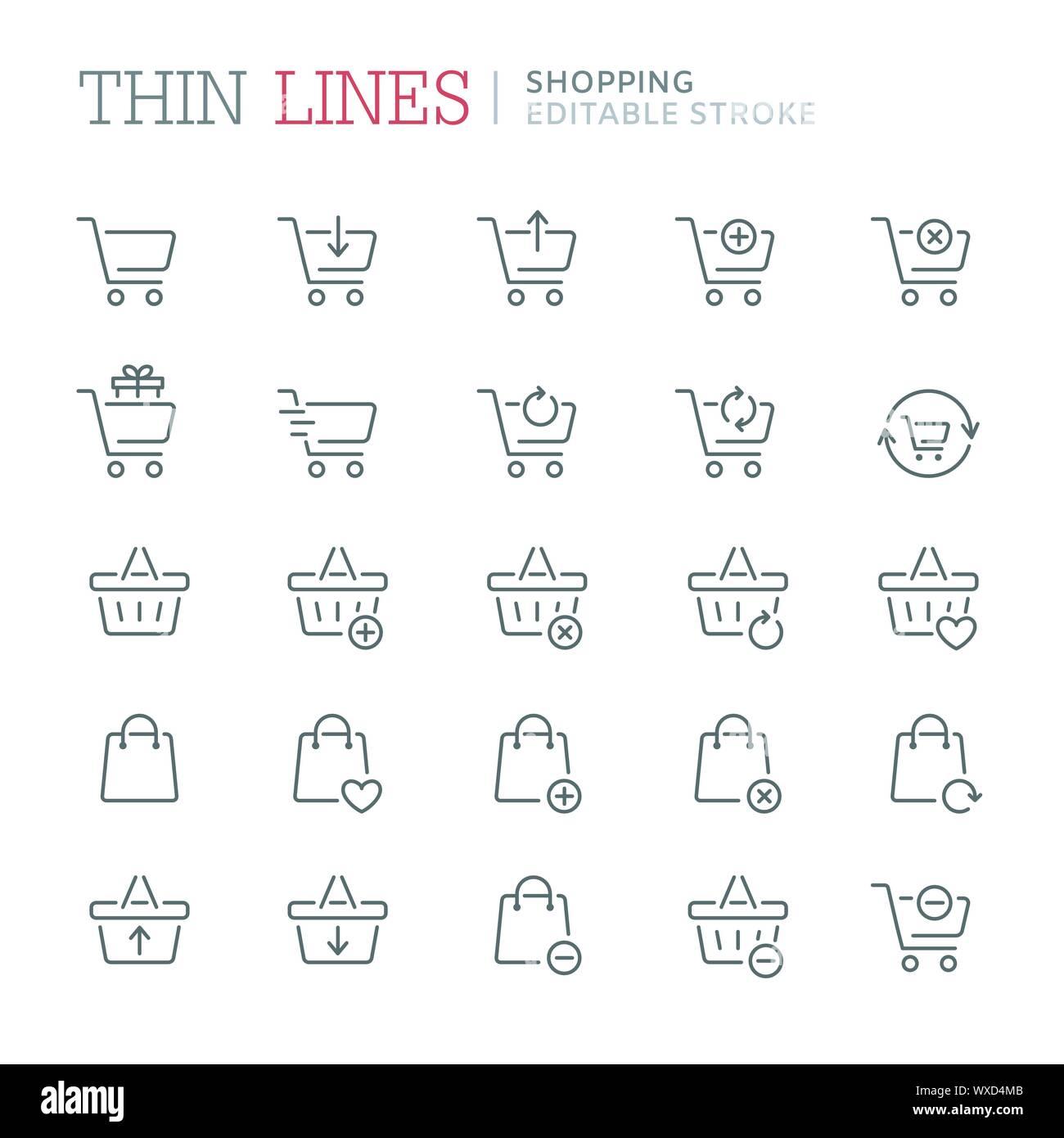 Commerce online shopping thin Stock Vector Images - Alamy