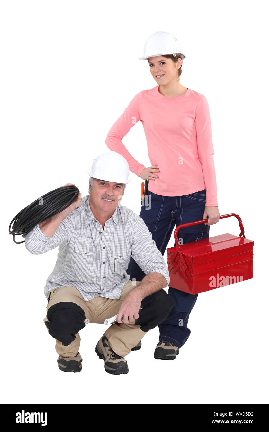 A team of tradespeople Stock Photo - Alamy
