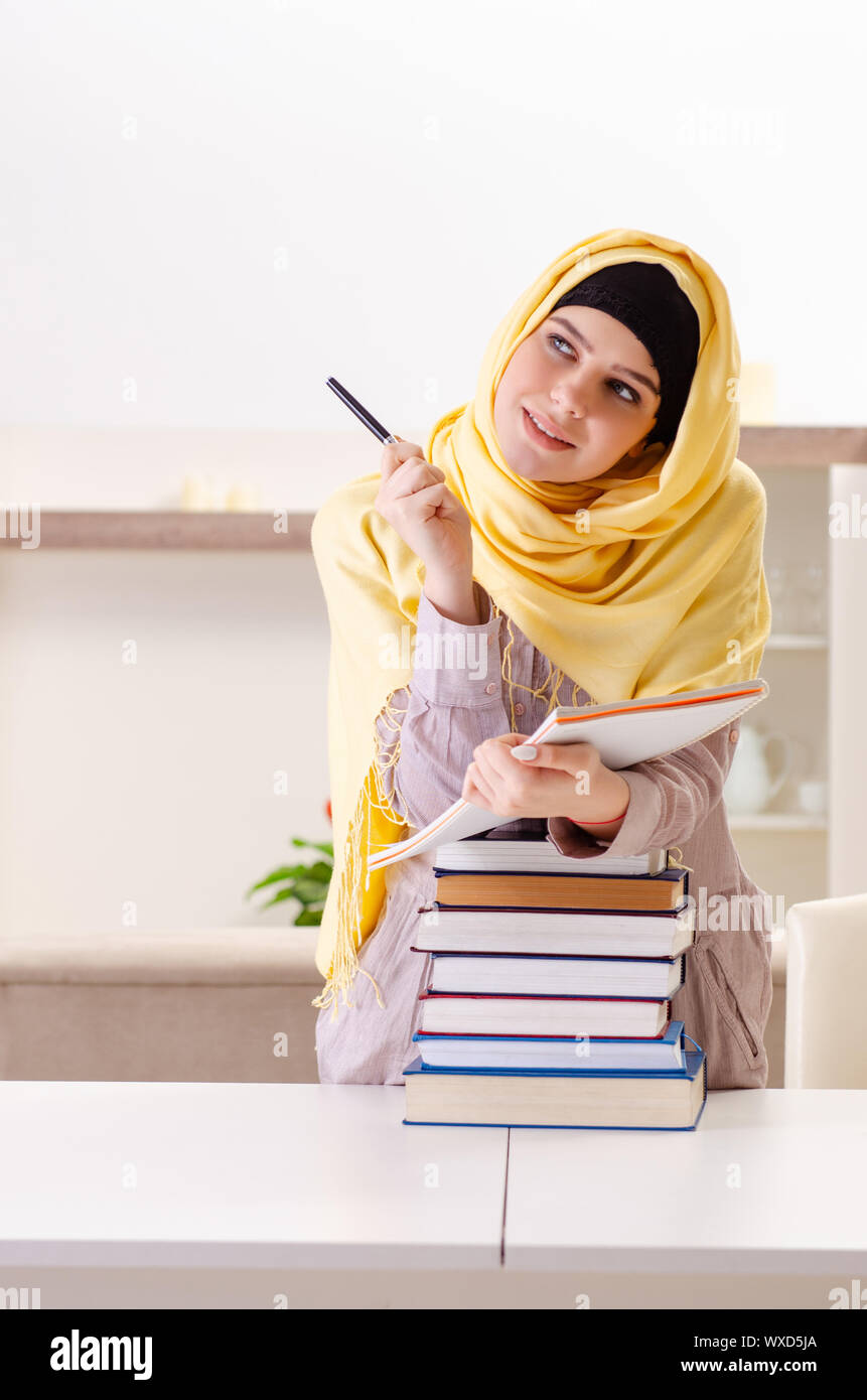 Female student in hijab preparing for exams Stock Photo - Alamy