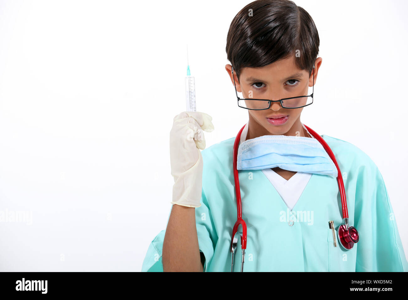 Boy dressed as a doctor Stock Photo - Alamy