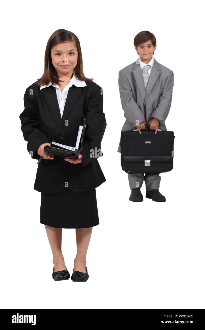 Children dressed as business people Stock Photo - Alamy