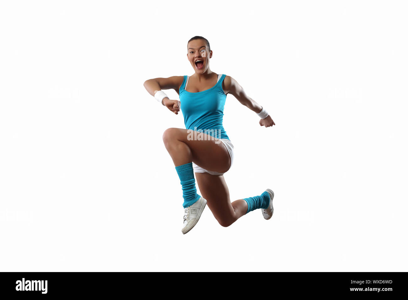 Beautiful happy smiling gymnast athlete Cut Out Stock Images & Pictures ...