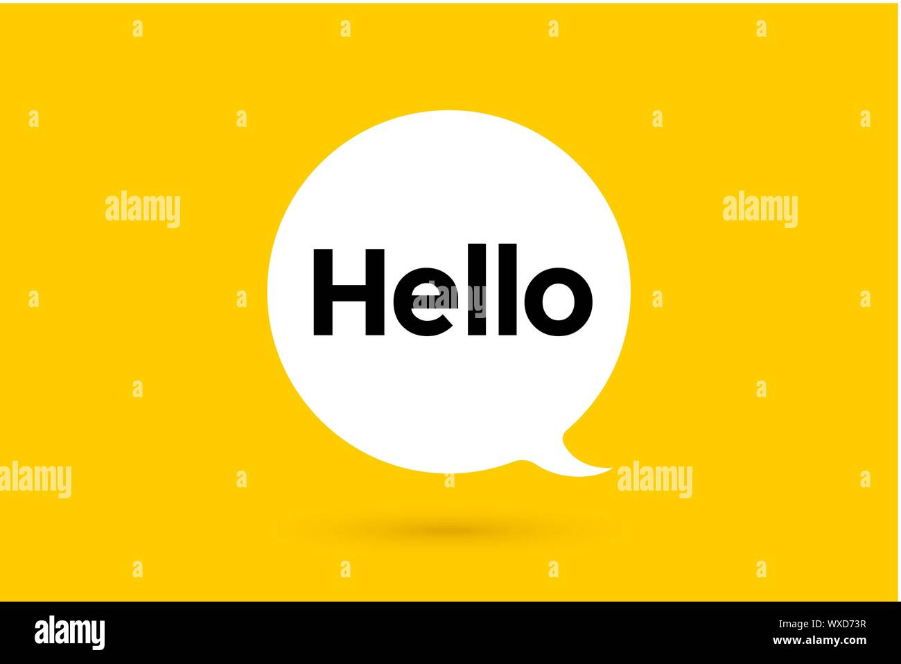 Hi, Hello. Banner, speech bubble, poster and sticker Stock Vector Image ...