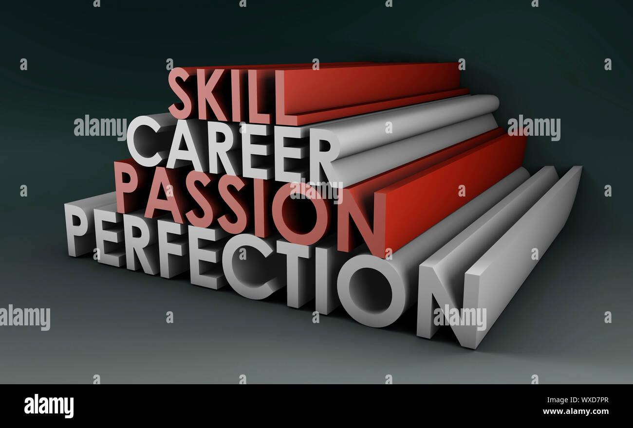Business Skills For Passion and Career in 3d Stock Photo - Alamy