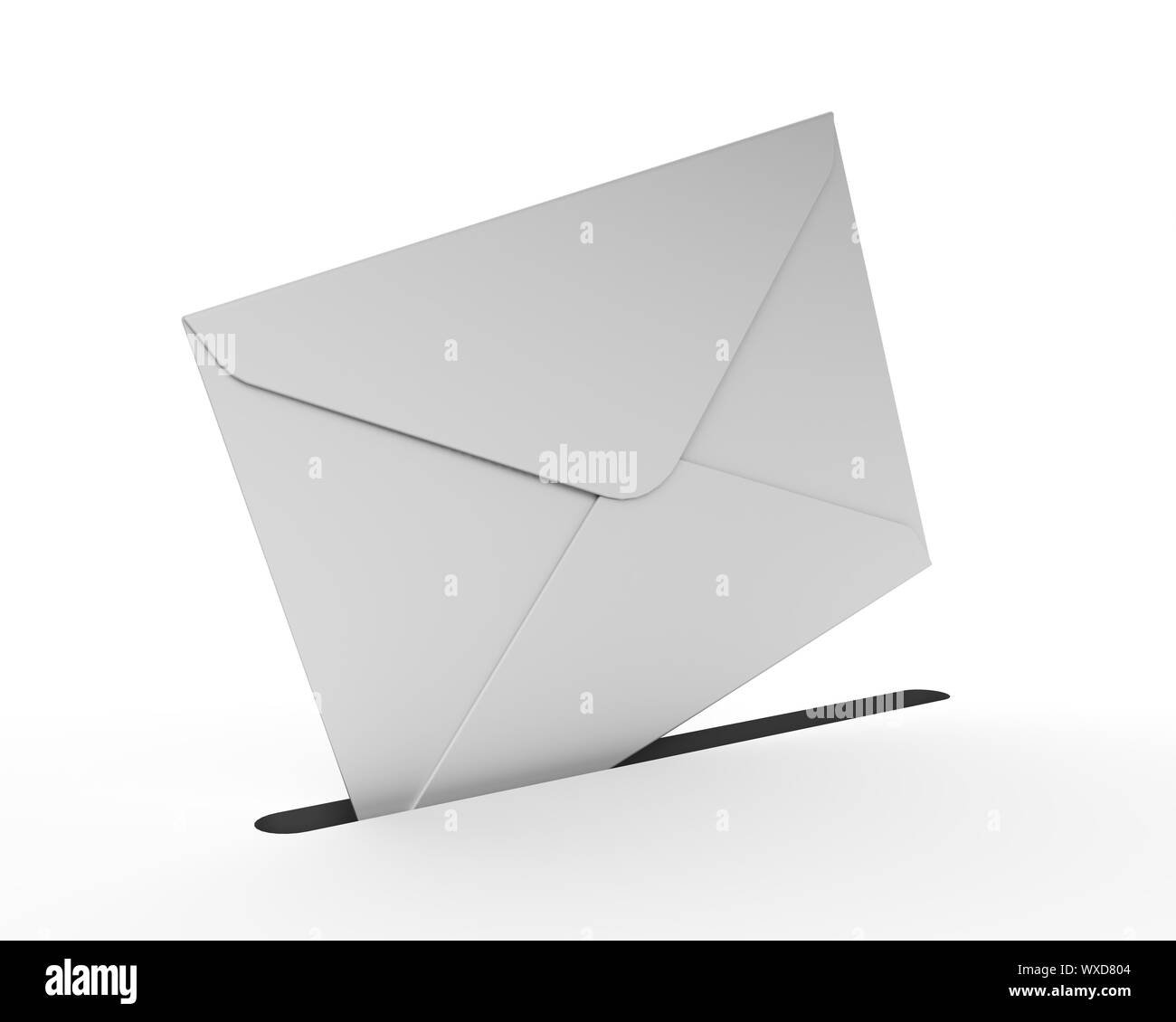White Mail Envelope Isolated on the White Background. Contact Us Icon ...