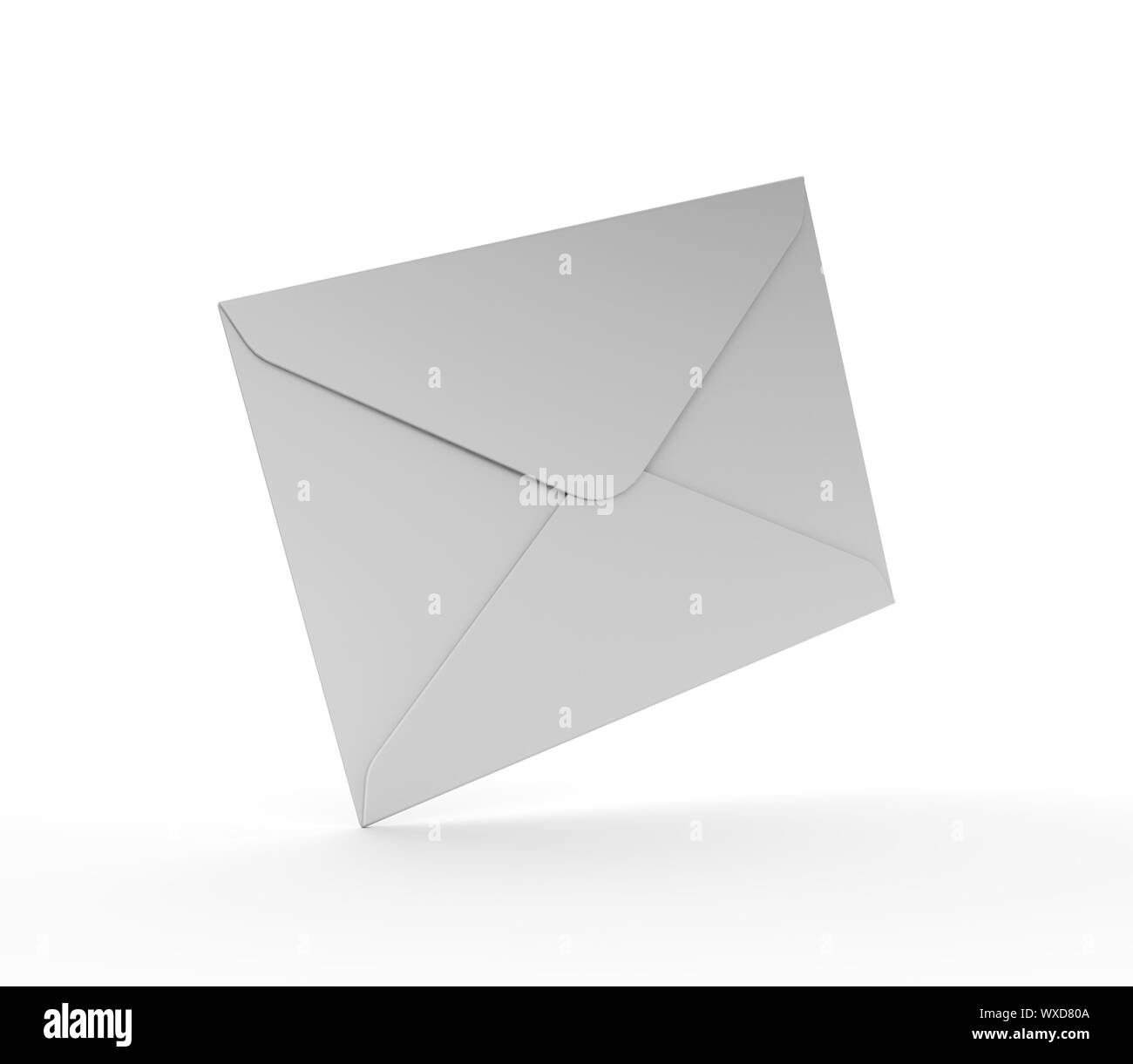 White Mail Envelope Isolated on the White Background. Contact Us Icon ...