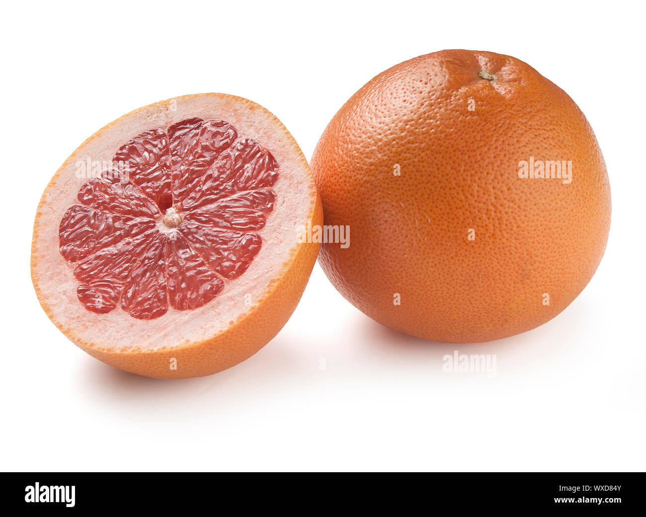 Isolated two fresh grapefruits on the white background Stock Photo - Alamy