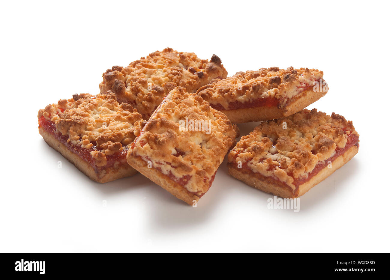 Handful of cookies on the white background Stock Photo - Alamy