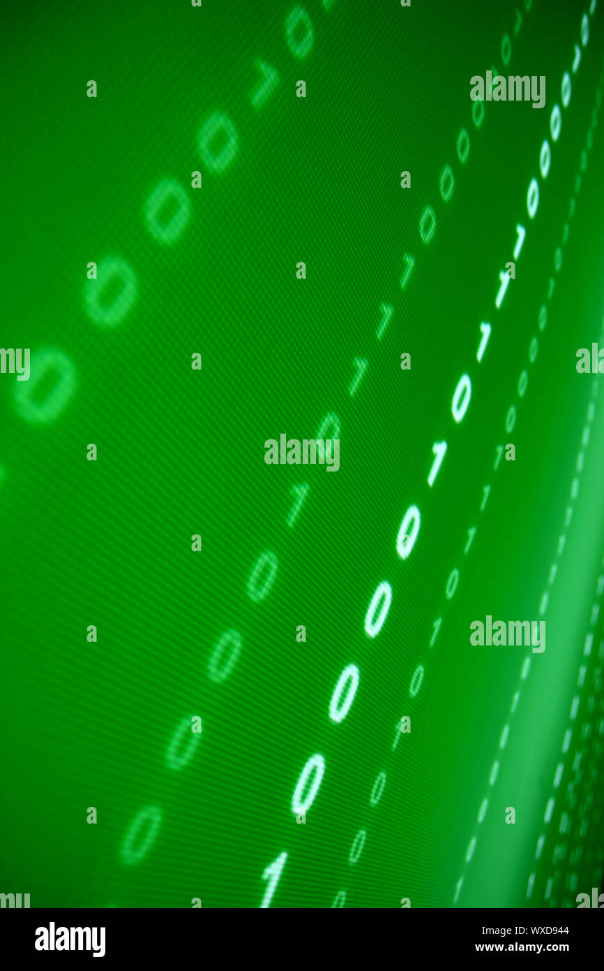 Abstract binary code green tunnel hi-res stock photography and images ...