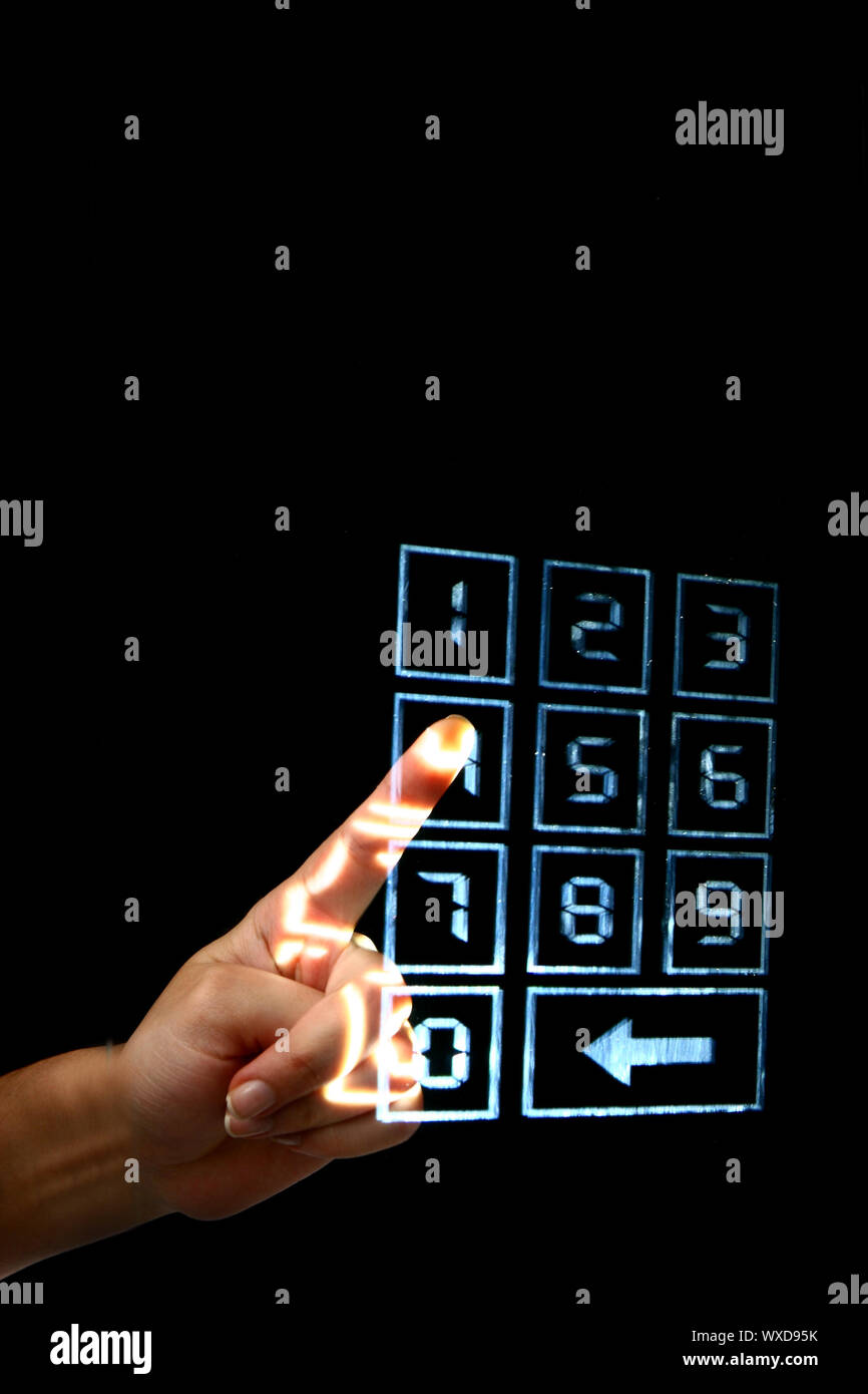 enter secret code on numpad security control Stock Photo - Alamy