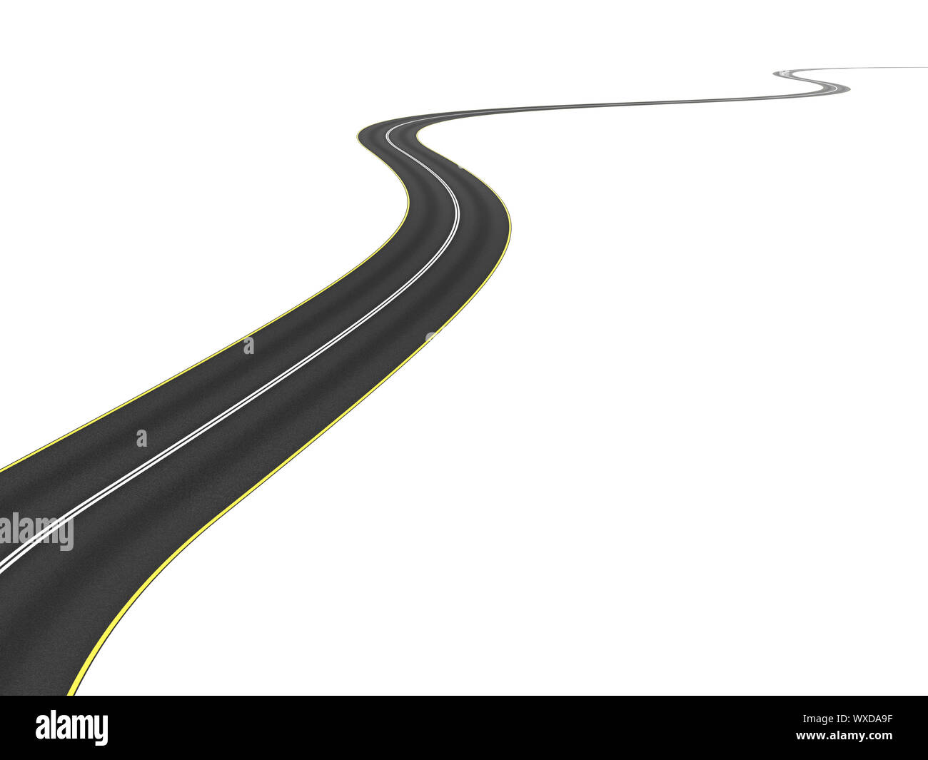 An image of a nice road isolated on white Stock Photo - Alamy