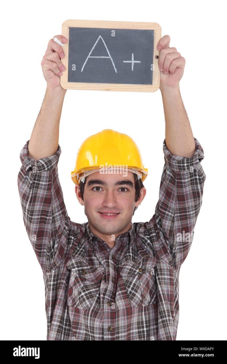 Construction holding slate hi-res stock photography and images - Alamy