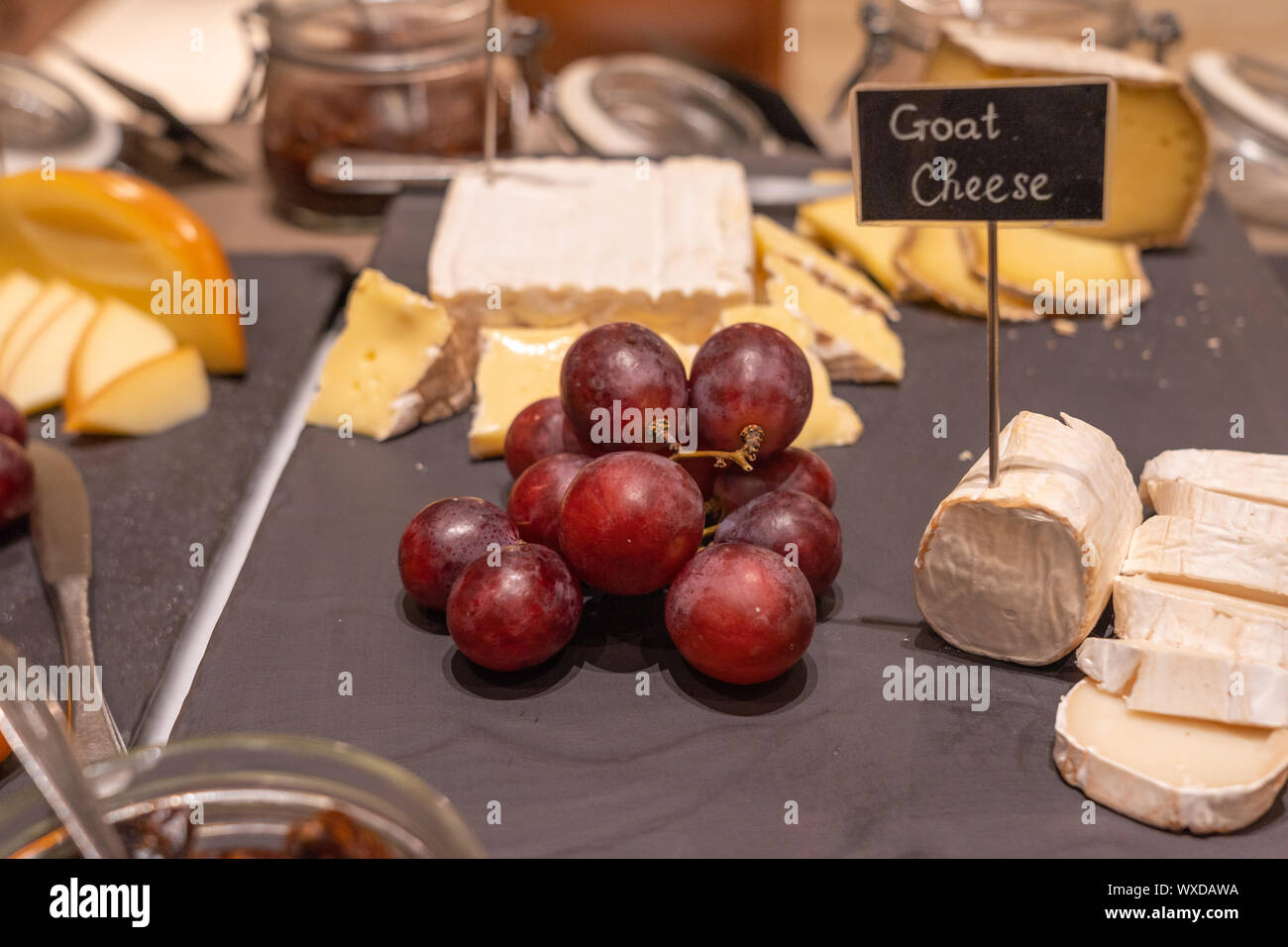 Fruit and dessert counter at luxury buffet restaurant Stock Photo - Alamy