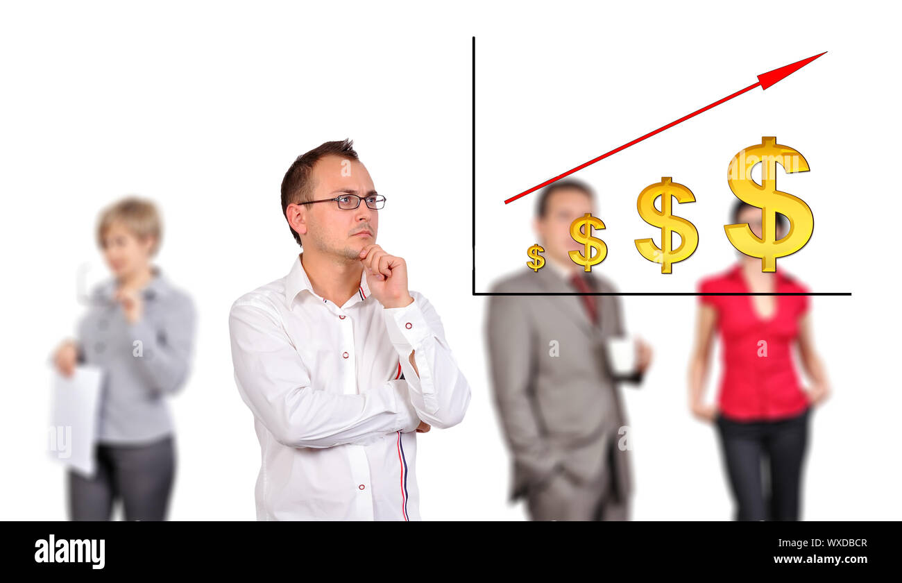 Businessman Drawing Graph On Whiteboard Cut Out Stock Images & Pictures ...