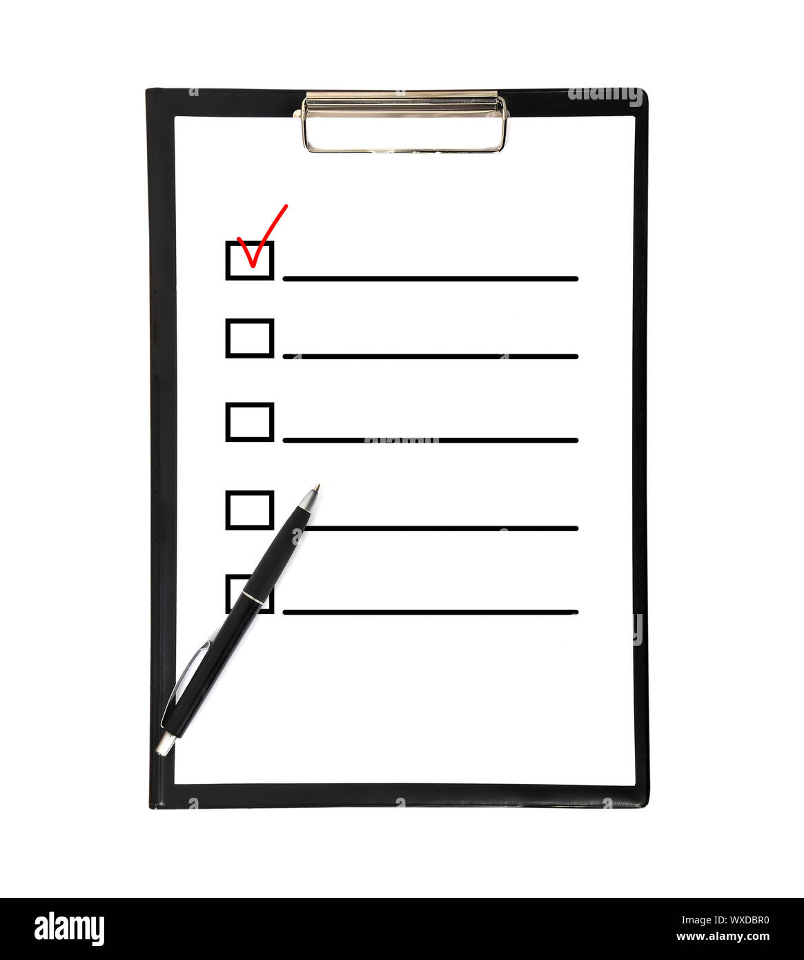 Checklist template Cut Out Stock Images & Pictures - Alamy