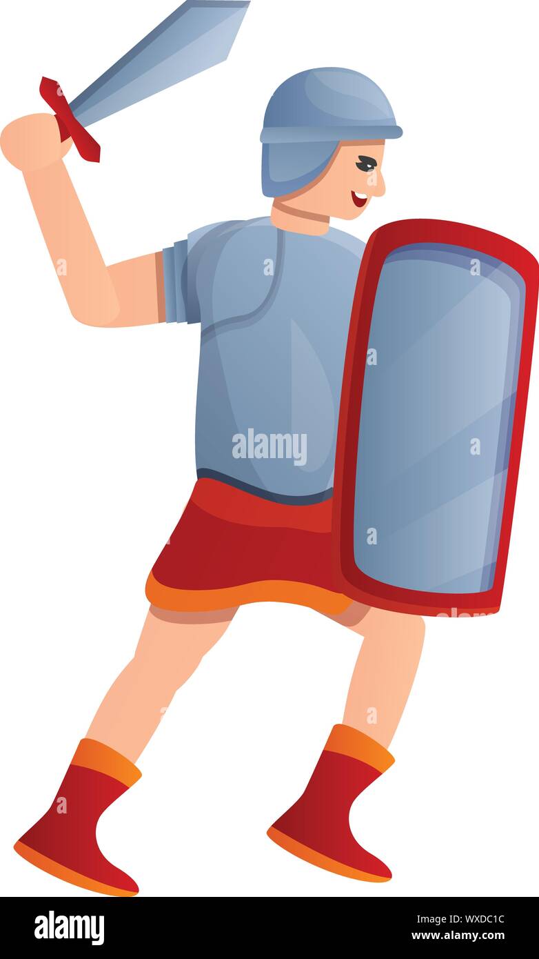 Roman soldier icon. Cartoon of roman soldier vector icon for web design ...