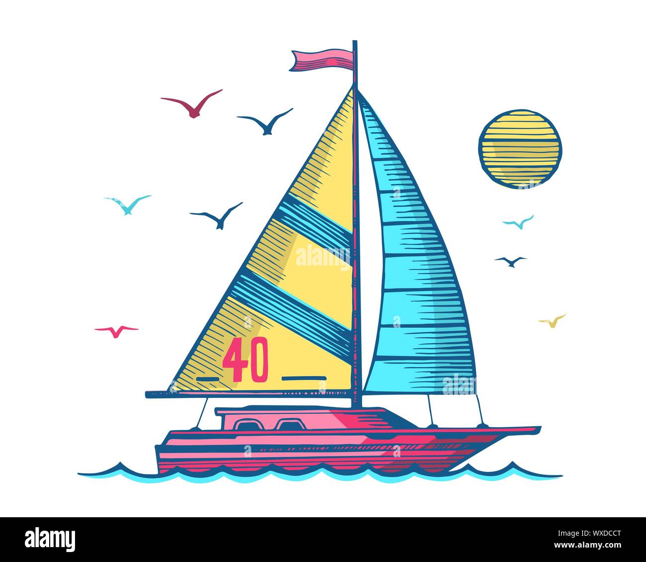 Sailing Yacht Clipart