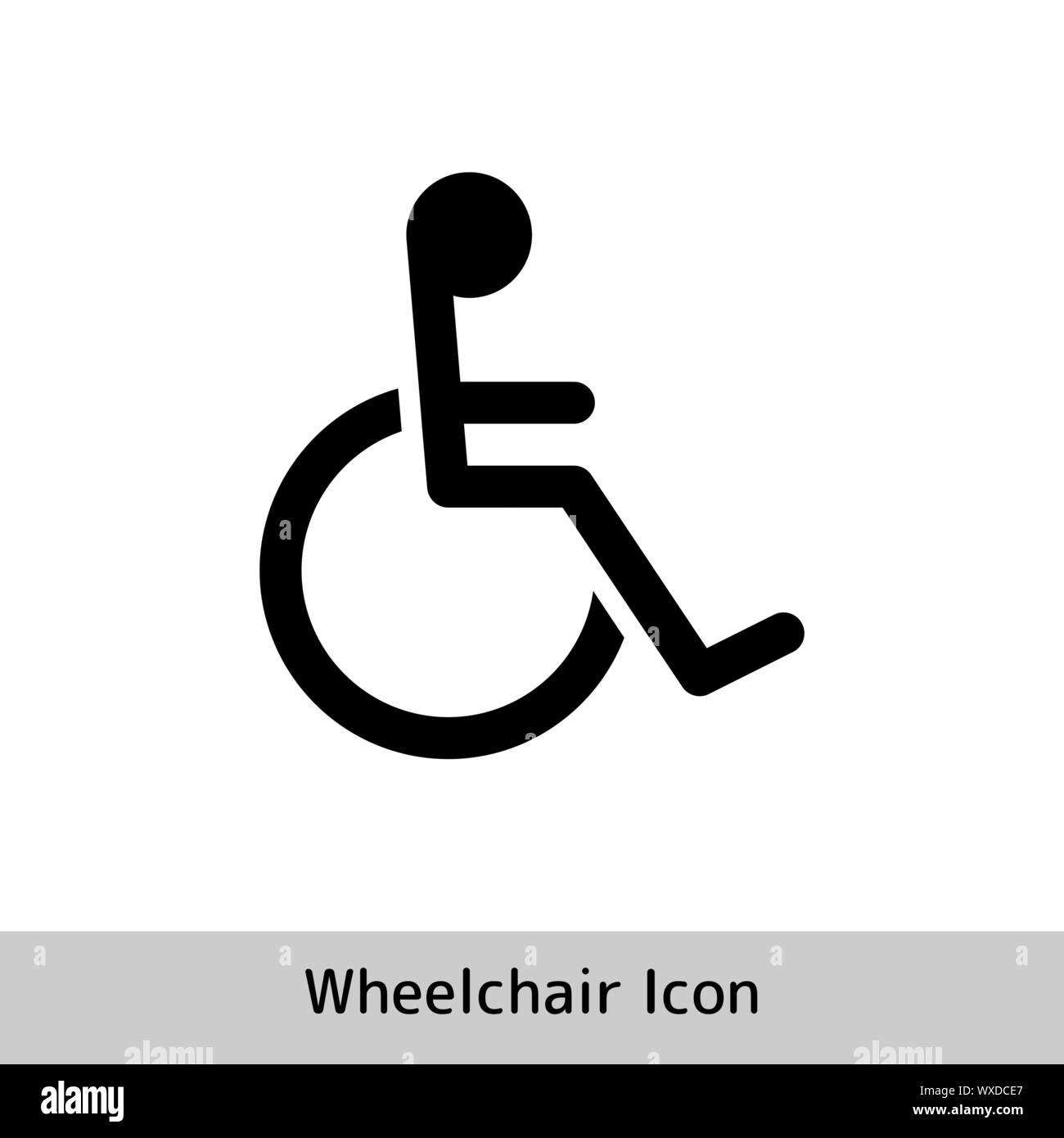Wheelchair flat icon. Vector wheelchair icon on white background Stock ...