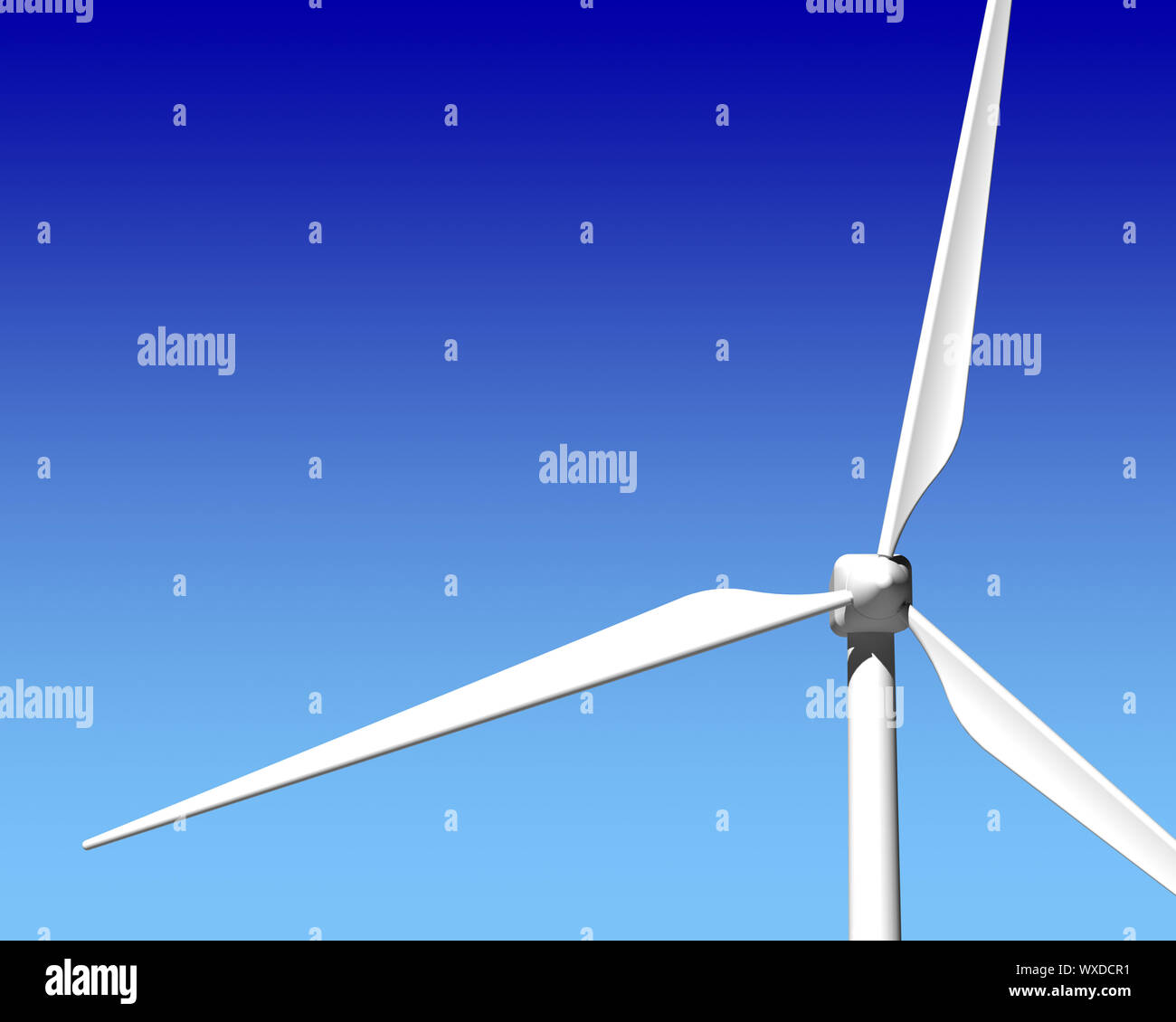 Wind Generator Turbine over Blue Sky - Green Renewable Energy Stock ...