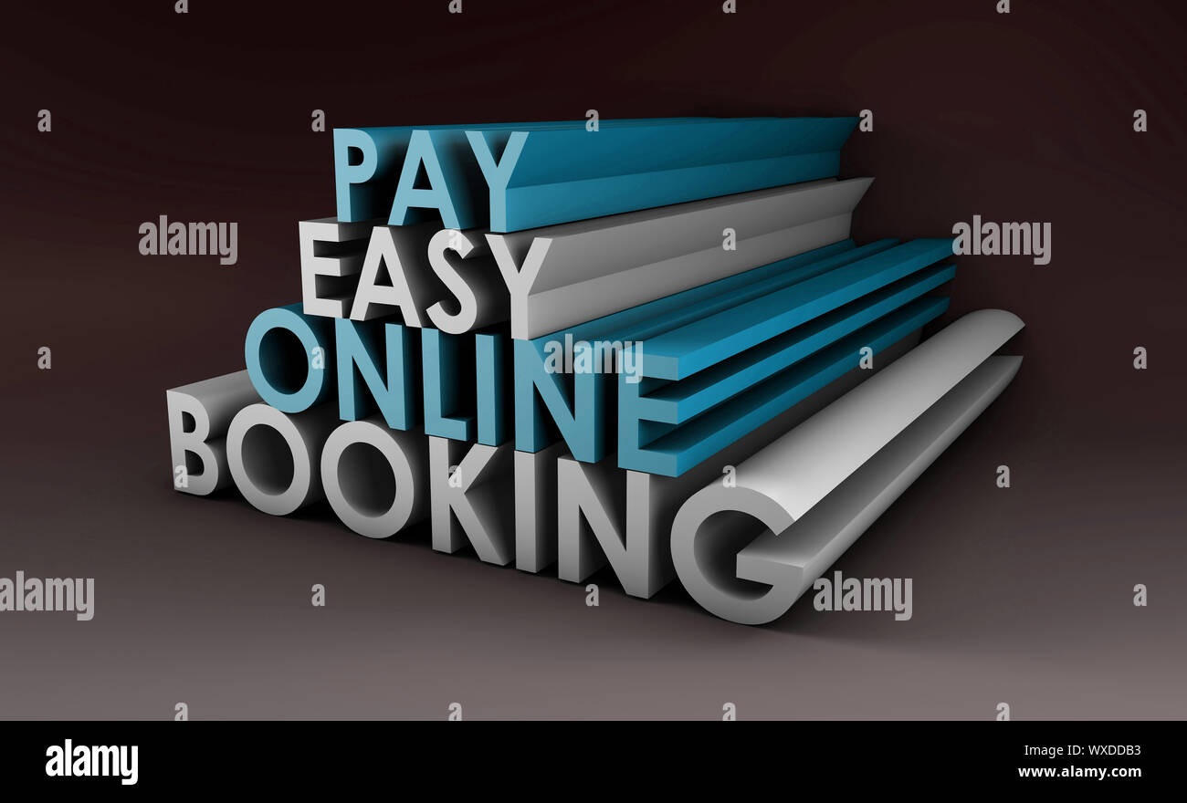 Online Booking System in a 3d Illustration Stock Photo - Alamy