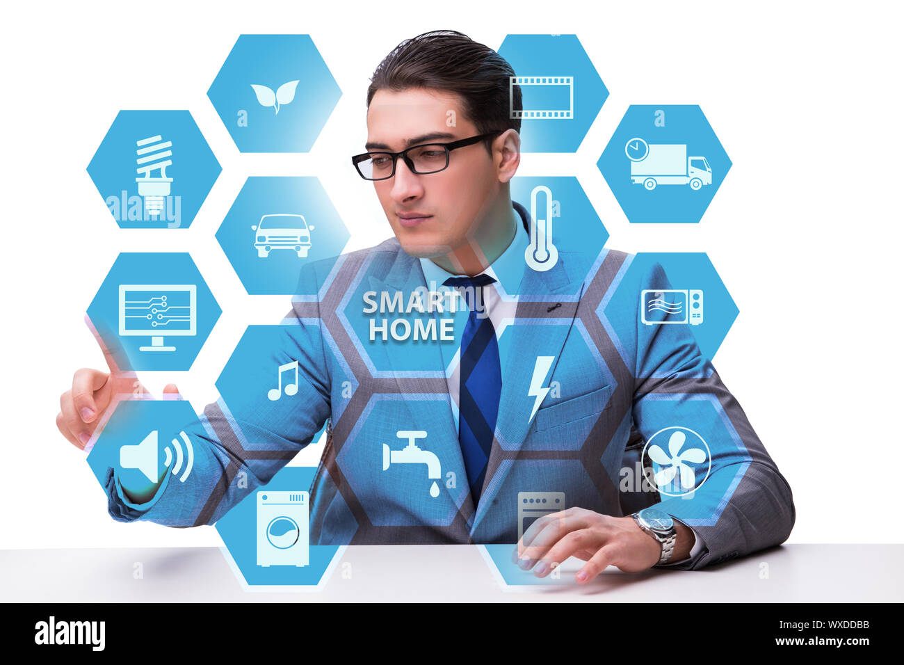 Smart home concept with devices and appliances Stock Photo - Alamy