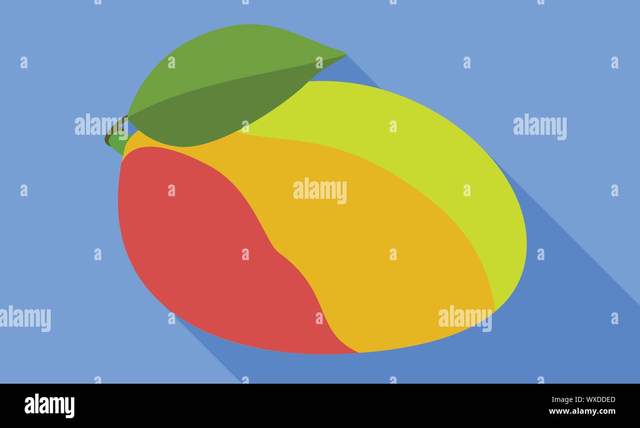 Mango fruit icon. Flat illustration of mango fruit vector icon for web ...